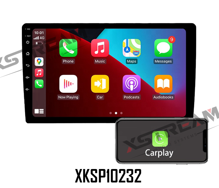 10" Universal double din android 10 radio With wireless Apple CarPlay/